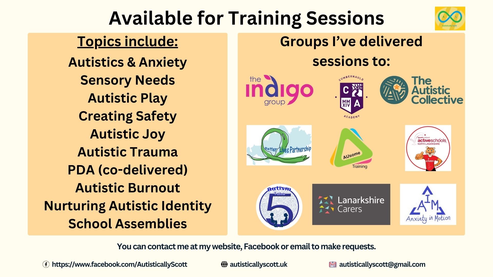 Training – Autistically Scott